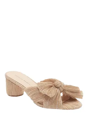 LOEFFLER RANDALL Loeffler Randall Emilia Knot Slide Sandal Tan/ Cream Gingham