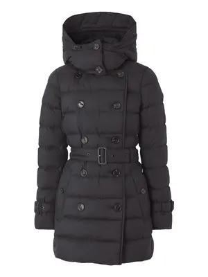 Burberry Detachable-hood Padded Coat - Black
