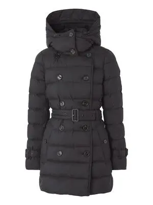 Burberry Detachable-hood Padded Coat - Black