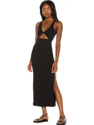 L*SPACE LSPACE Nico Ribbed Jersey Dress With Front Cut-Out Detail