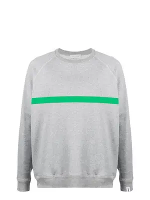 Mackintosh Horizontal Stripe Crewneck Sweatshirt - Grey