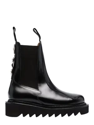 Toga Ridged Sole Chelsea Boots - Black