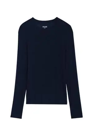 Splits59 Louise Ribbed Long-sleeve Shirt - Indigo