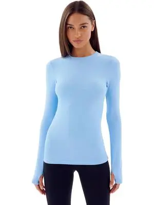 Splits59 Louise Ribbed Long Sleeve Top Skylight