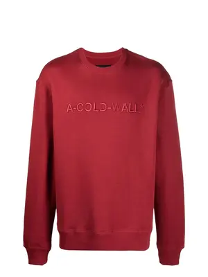 A-COLD-WALL* Logo-embroidered Cotton Sweatshirt - Red