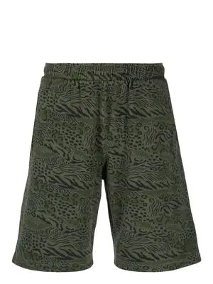Kenzo Animal Print Shorts - Green