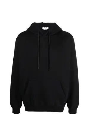 MSGM Logo-print Pullover Hoodie - Black