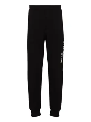 Alexander McQueen Logo Graffiti Print Track Pants - Black