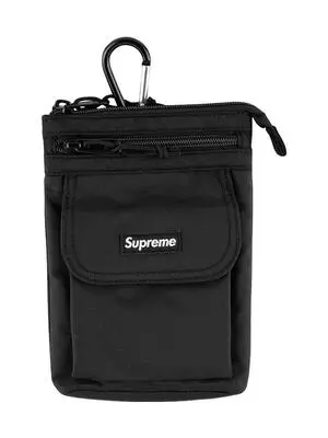 Supreme Logo Patch Shoulder Bag - Black
