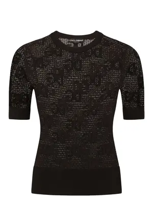 Dolce & Gabbana Lace-stitch Jumper - Black