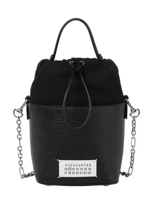 MAISON MARGIELA 5ac Leather Bucket Bag - Black