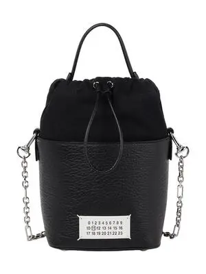 MAISON MARGIELA 5ac Leather Bucket Bag - Black