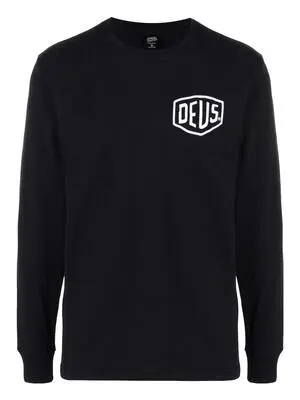 Deus Ex Machina Logo-print Crewneck Sweatshirt - Black