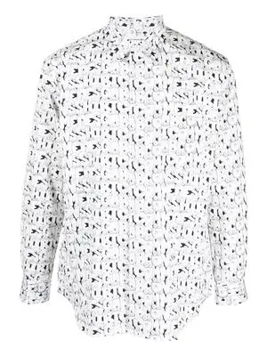 Comme Des Garçons Kaws-print Shirt - White