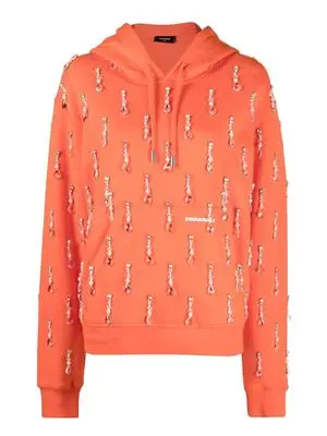 Dsquared2 Bead-embellished Hoodie - Orange