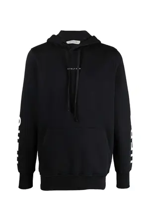 1017 Alyx 9sm Graphic Pullover Hoodie - Black