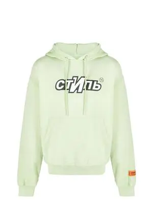 Heron Preston Logo Print Hoodie - Green