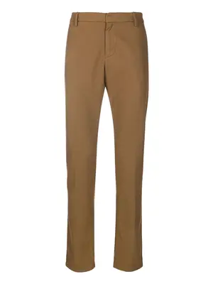 DONDUP Cropped Tapered Chino Trousers Brown