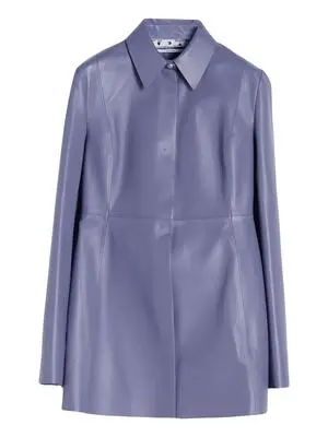 OFF-WHITE Off-White Leather Collared Shirt