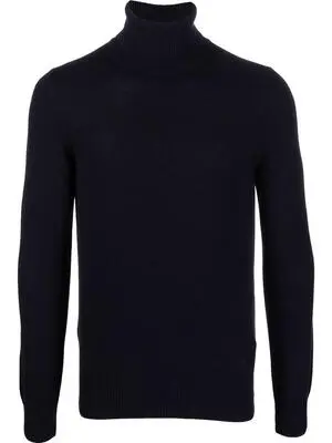 Emporio Armani Roll-neck Knitted Jumper - Blue