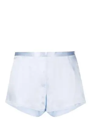La Perla Satin Pajama Shorts - Blue