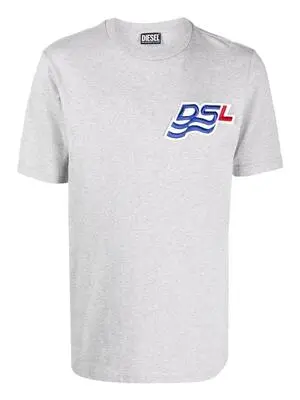 DIESEL® Logo-patch Short-sleeved T-shirt - Grey