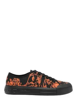 FERRAGAMO Pattern-print Low-top Sneakers - Orange