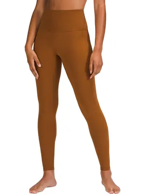 Lululemon High-Rise Pant With Pockets 28" Brown