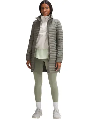 Lululemon Pack It Down Long Jacket Grey Sage