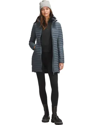 Lululemon Pack It Down Long Jacket Oil Grey