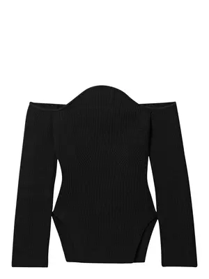 Khaite Maria Off-the-shoulder Sweater - Black