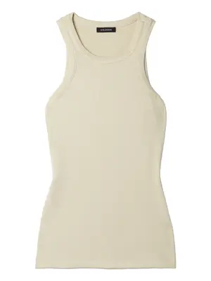 GOLDSIGN GOLDSIGN Laurel Ribbed-knit Tank Neutrals
