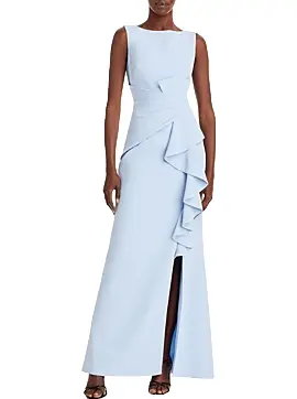 Eliza J Eliza J Sleeveless Ruffled Gown Blue