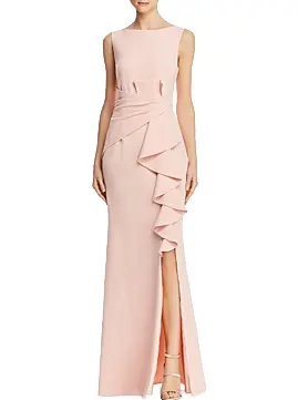 Eliza J Eliza J Sleeveless Ruffled Gown Blush