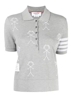 Thom Browne Icon Polo Shirt - Grey