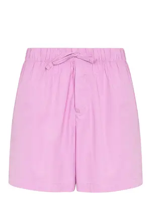 TEKLA High-waist Poplin Shorts - Purple