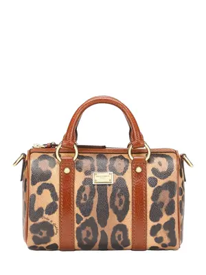 Dolce & Gabbana Dolce & Gabbana Small Leopard-Print Satchel Brown