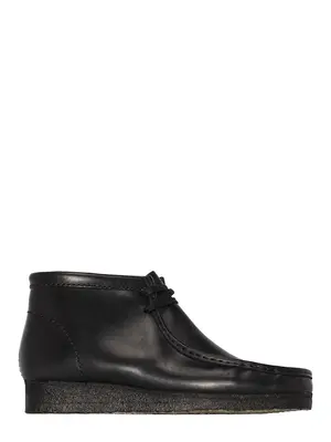 Clarks Wallabee Leather Boots - Black