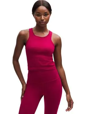 Lululemon Ebb To Street Cropped Racerback Tank Top - Berry Rumble