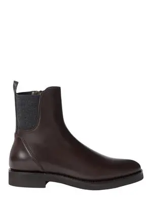 Brunello Cucinelli Leather Chelsea Boots - Brown