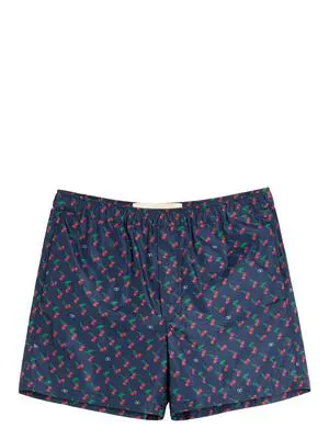 Valentino Garavani Printed Swim Shorts Blue
