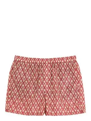 Valentino Garavani Printed Swim Shorts Red
