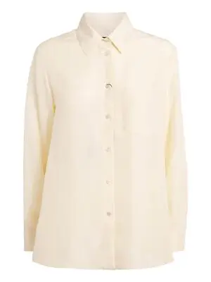 Max Mara Silk Button-up Shirt - White
