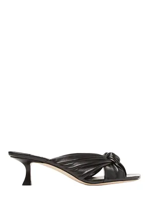 JIMMY CHOO Avenue 50 Leather Mules Black