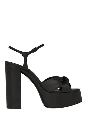 SAINT LAURENT Leather Bianca Sandals 85