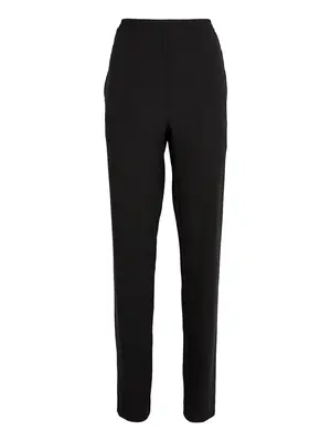Eskandar Wool-rich Trousers - Black