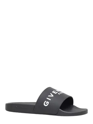 Givenchy Logo Slides - Black