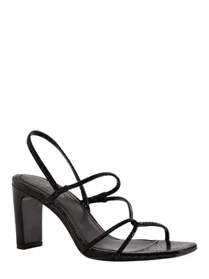 Sandro Leather Strappy Sandals 70 - Black