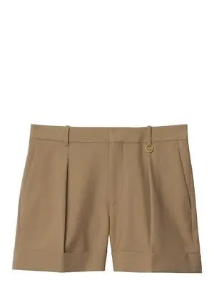 Burberry Tailored Relaxed Wool Shorts Beige