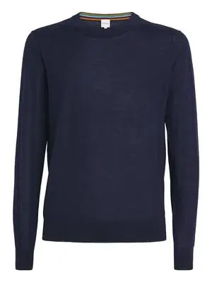 Paul Smith Merino Wool Crew Neck Sweater - Navy